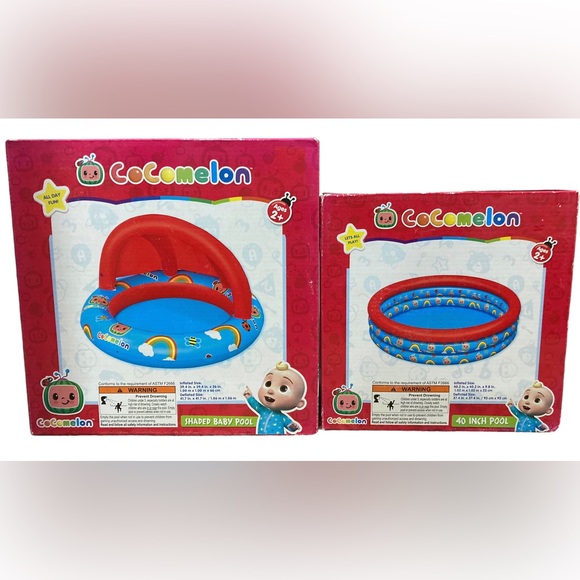 Cocomelon | Toys | Cocomelon Unisex Inflatable Shaded Baby Pool 3 Ring ...